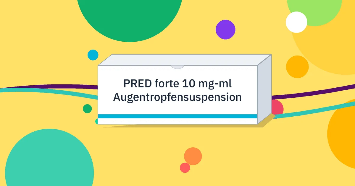 Symbolbild: Packung mit der Aufschrift PRED forte 10 mg-ml Augentropfensuspension (PZN 16011193) – Verfügbarkeit und Bezug in Apotheken in Frankfurt am Main