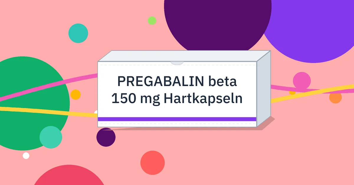 Symbolbild: Packung mit der Aufschrift PREGABALIN beta 150 mg Hartkapseln (PZN 10810585) – Verfügbarkeit und Bezug in Apotheken in Frankfurt am Main