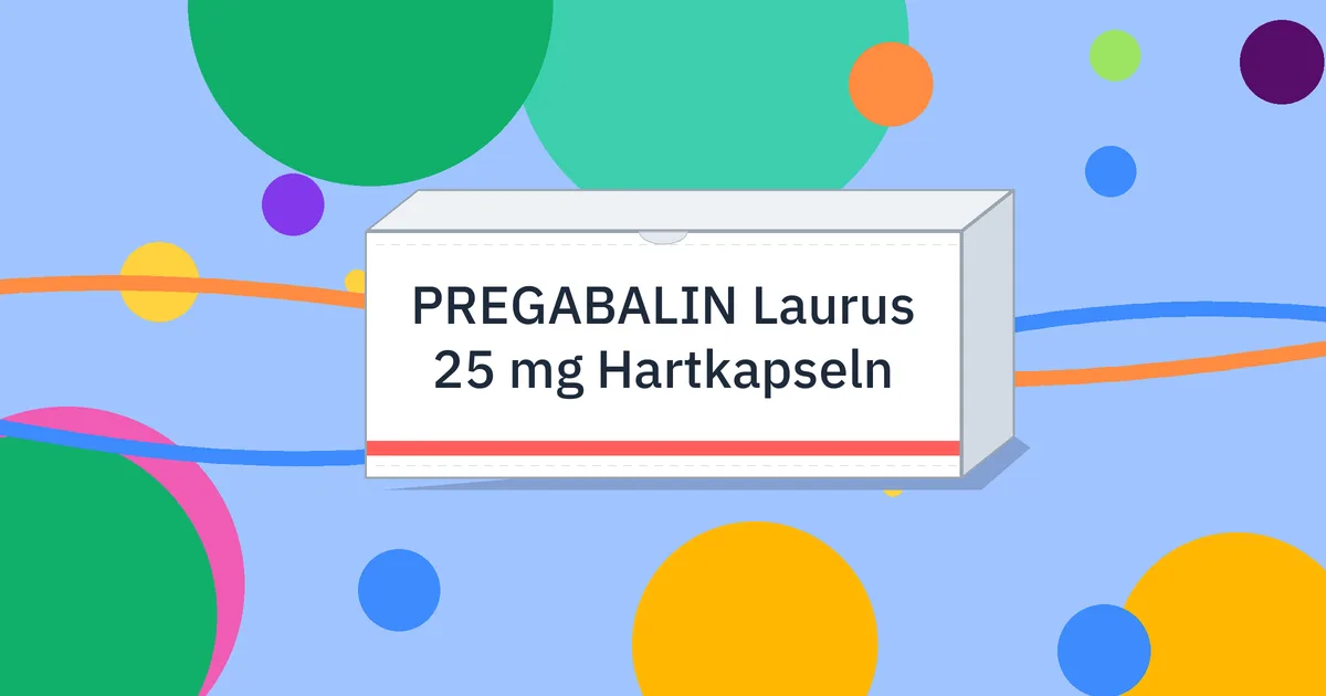Symbolbild: Packung mit der Aufschrift PREGABALIN Laurus 25 mg Hartkapseln (PZN 16240953) – Verfügbarkeit und Bezug in Apotheken in Frankfurt am Main