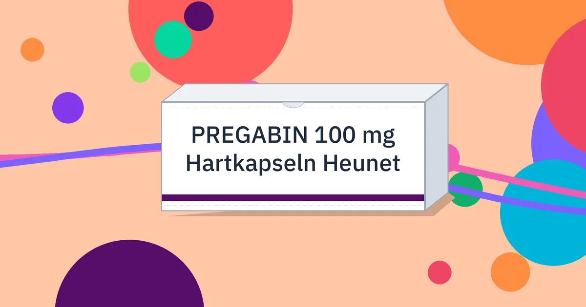 Symbolbild: Packung mit der Aufschrift PREGABIN 100 mg Hartkapseln Heunet (PZN 15303887) – Verfügbarkeit und Bezug in Apotheken in Frankfurt am Main