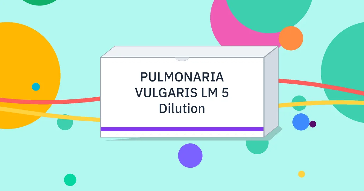 Symbolbild: Packung mit der Aufschrift PULMONARIA VULGARIS LM 5 Dilution (PZN 13670759) – Verfügbarkeit und Bezug in Apotheken in Frankfurt am Main