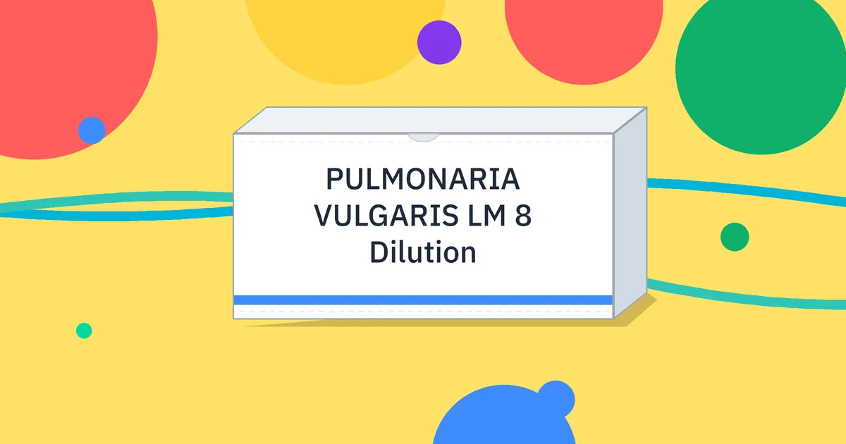 Symbolbild: Packung mit der Aufschrift PULMONARIA VULGARIS LM 8 Dilution (PZN 13670802) – Verfügbarkeit und Bezug in Apotheken in Frankfurt am Main