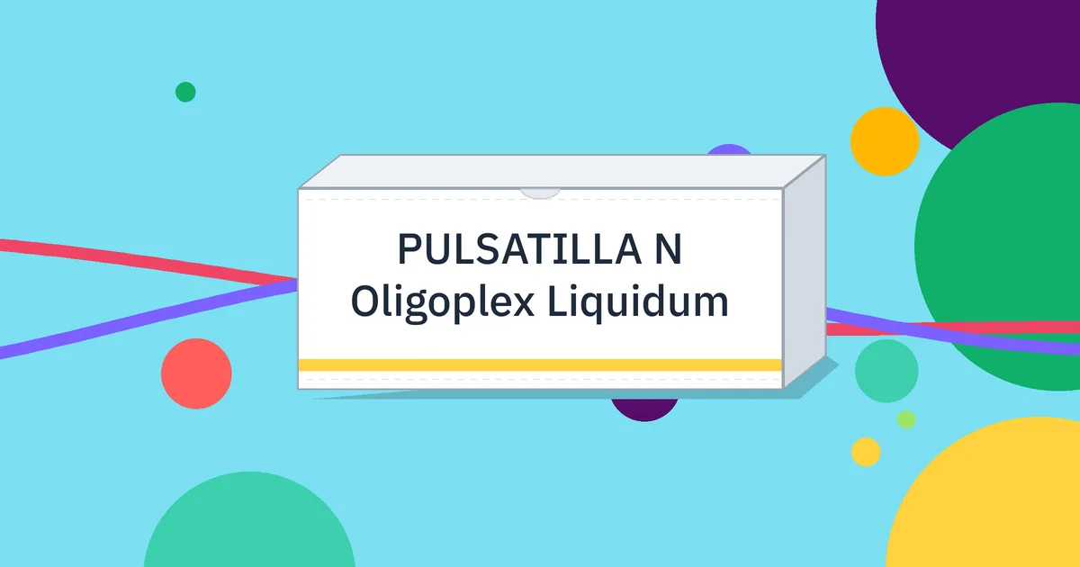 Symbolbild: Packung mit der Aufschrift PULSATILLA N Oligoplex Liquidum (PZN 01812510) – Verfügbarkeit und Bezug in Apotheken in Frankfurt am Main