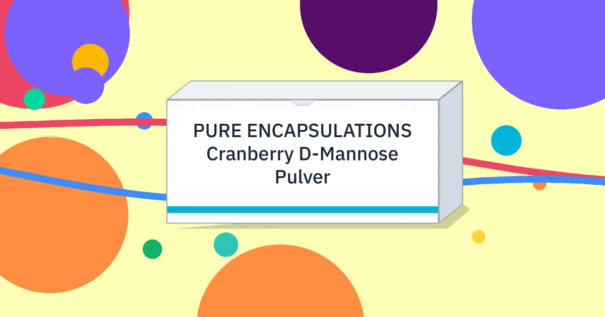 Symbolbild: Packung mit der Aufschrift PURE ENCAPSULATIONS Cranberry D-Mannose Pulver (PZN 16226344) – Verfügbarkeit und Bezug in Apotheken in Frankfurt am Main