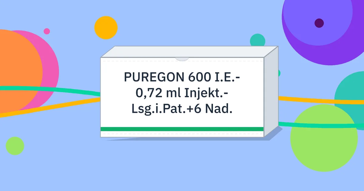 Symbolbild: Packung mit der Aufschrift PUREGON 600 I.E.-0,72 ml Injekt.-Lsg.i.Pat.+6 Nad. (PZN 03693417) – Verfügbarkeit und Bezug in Apotheken in Frankfurt am Main
