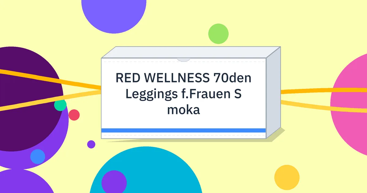Symbolbild: Packung mit der Aufschrift RED WELLNESS 70den Leggings f.Frauen S moka (PZN 16174653) – Verfügbarkeit und Bezug in Apotheken in Frankfurt am Main