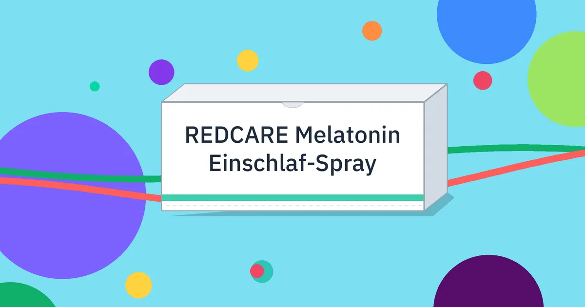 Symbolbild: Packung mit der Aufschrift REDCARE Melatonin Einschlaf-Spray (PZN 18438530) – Verfügbarkeit und Bezug in Apotheken in Frankfurt am Main