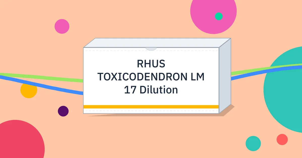 Symbolbild: Packung mit der Aufschrift RHUS TOXICODENDRON LM 17 Dilution (PZN 13053676) – Verfügbarkeit und Bezug in Apotheken in Frankfurt am Main