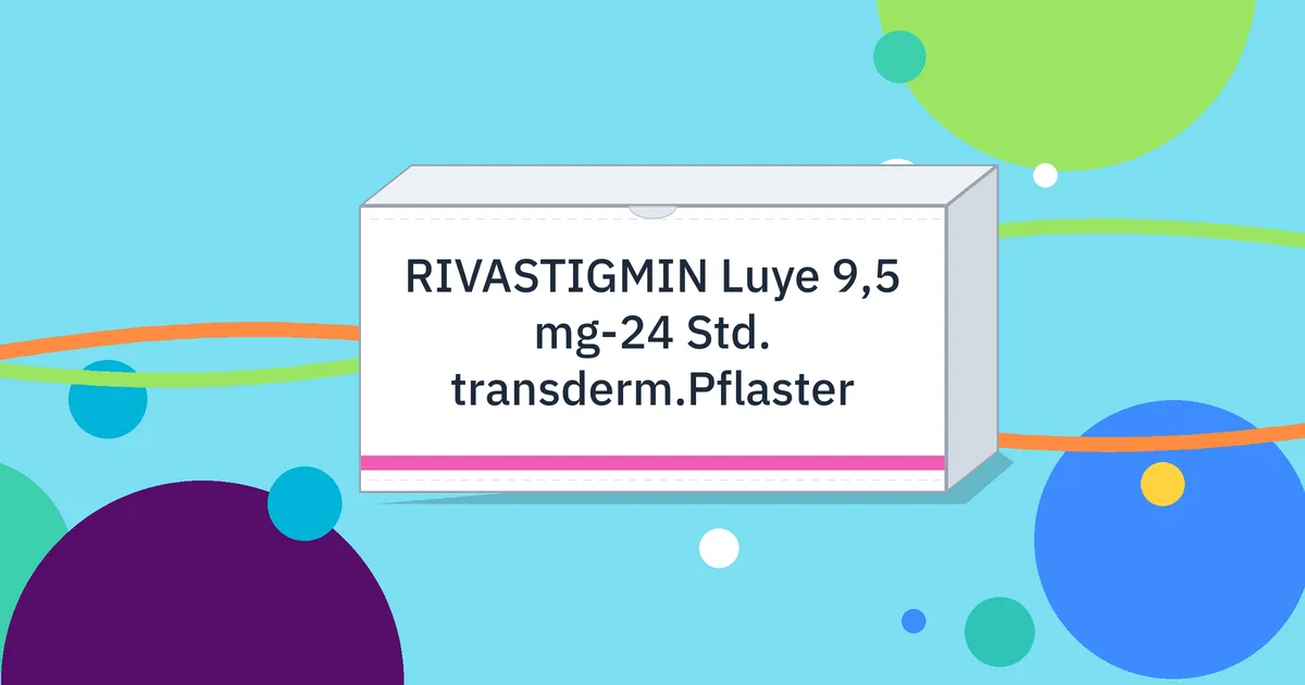 Symbolbild: Packung mit der Aufschrift RIVASTIGMIN Luye 9,5 mg-24 Std. transderm.Pflaster (PZN 12147263) – Verfügbarkeit und Bezug in Apotheken in Frankfurt am Main
