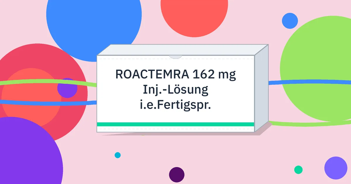 Symbolbild: Packung mit der Aufschrift ROACTEMRA 162 mg Inj.-Lösung i.e.Fertigspr. (PZN 17261526) – Verfügbarkeit und Bezug in Apotheken in Frankfurt am Main