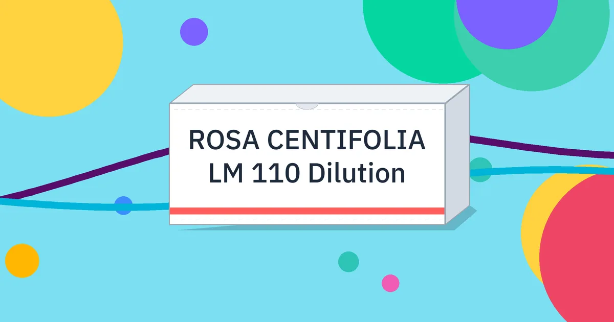 Symbolbild: Packung mit der Aufschrift ROSA CENTIFOLIA LM 110 Dilution (PZN 13056114) – Verfügbarkeit und Bezug in Apotheken in Frankfurt am Main