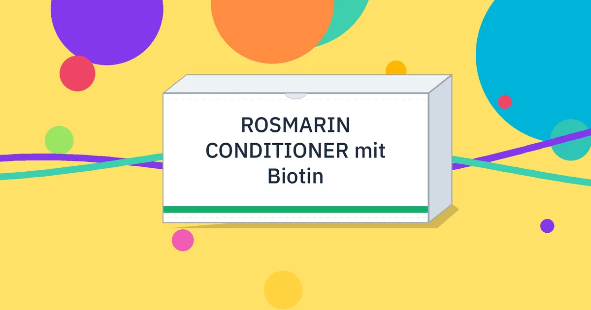 Symbolbild: Packung mit der Aufschrift ROSMARIN CONDITIONER mit Biotin (PZN 20336570) – Verfügbarkeit und Bezug in Apotheken in Frankfurt am Main