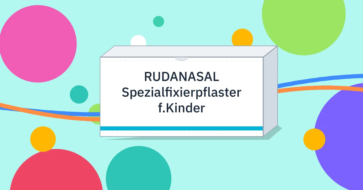 Symbolbild: Packung mit der Aufschrift RUDANASAL Spezialfixierpflaster f.Kinder (PZN 15892777) – Verfügbarkeit und Bezug in Apotheken in Frankfurt am Main