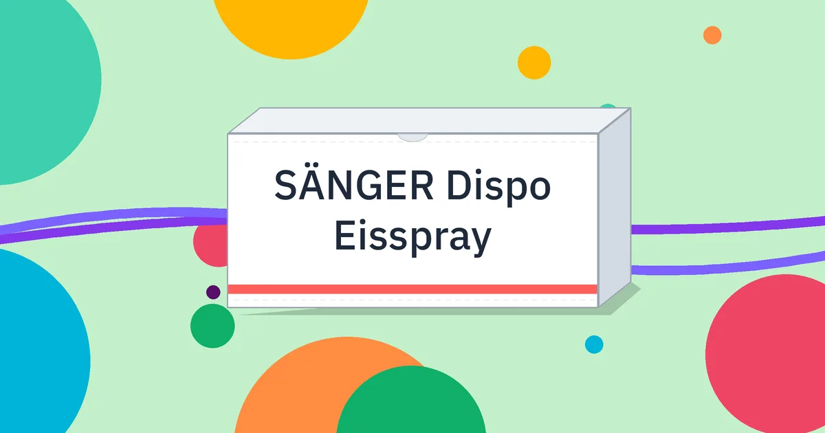 Symbolbild: Packung mit der Aufschrift SÄNGER Dispo Eisspray (PZN 03560449) – Verfügbarkeit und Bezug in Apotheken in Frankfurt am Main