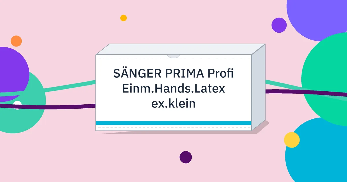 Symbolbild: Packung mit der Aufschrift SÄNGER PRIMA Profi Einm.Hands.Latex ex.klein (PZN 00289472) – Verfügbarkeit und Bezug in Apotheken in Frankfurt am Main