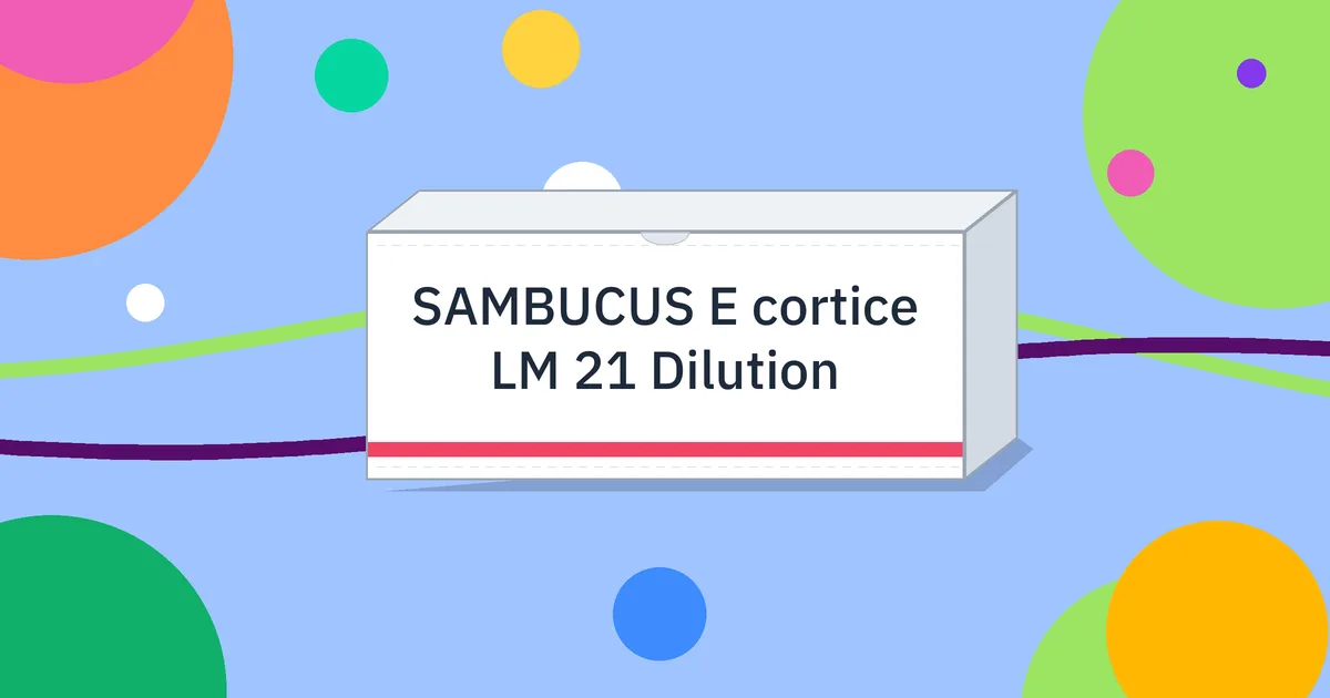Symbolbild: Packung mit der Aufschrift SAMBUCUS E cortice LM 21 Dilution (PZN 13180067) – Verfügbarkeit und Bezug in Apotheken in Frankfurt am Main