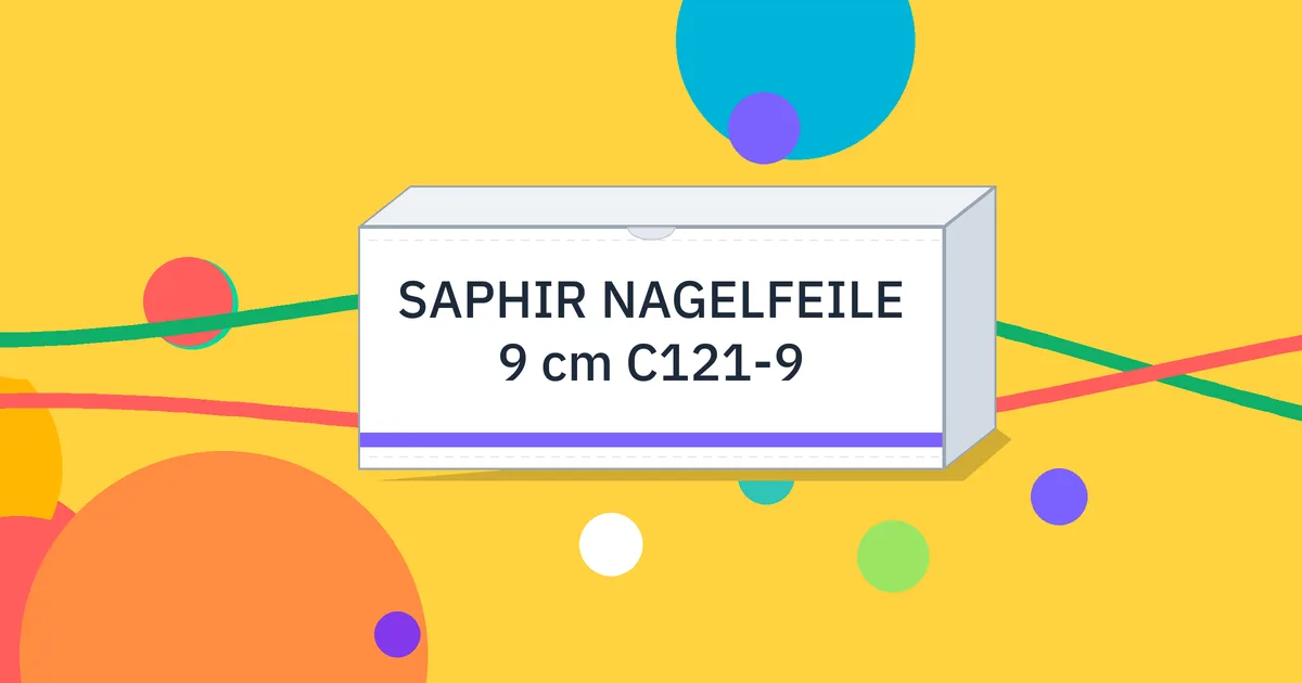 Symbolbild: Packung mit der Aufschrift SAPHIR NAGELFEILE 9 cm C121-9 (PZN 01451325) – Verfügbarkeit und Bezug in Apotheken in Frankfurt am Main