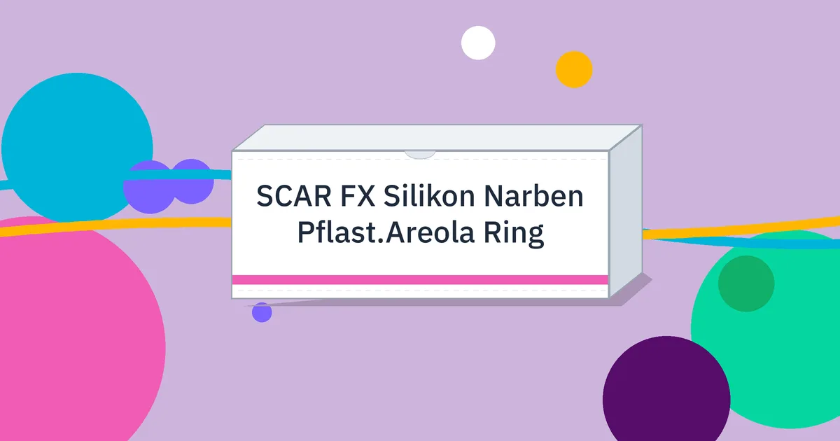 Symbolbild: Packung mit der Aufschrift SCAR FX Silikon Narben Pflast.Areola Ring (PZN 06119966) – Verfügbarkeit und Bezug in Apotheken in Frankfurt am Main