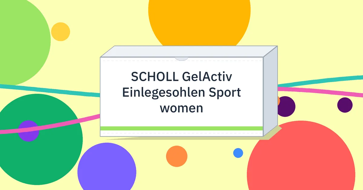 Symbolbild: Packung mit der Aufschrift SCHOLL GelActiv Einlegesohlen Sport women (PZN 10821005) – Verfügbarkeit und Bezug in Apotheken in Frankfurt am Main