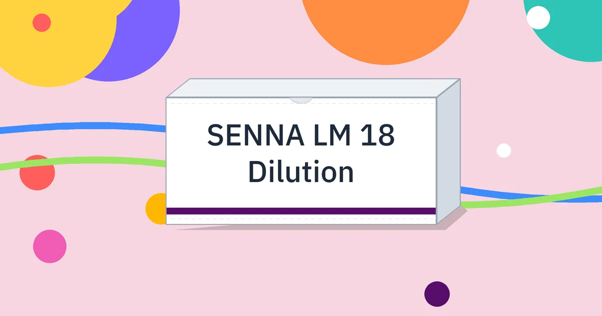 Symbolbild: Packung mit der Aufschrift SENNA LM 18 Dilution (PZN 13188123) – Verfügbarkeit und Bezug in Apotheken in Frankfurt am Main