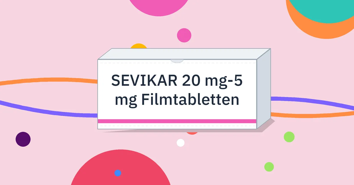 Symbolbild: Packung mit der Aufschrift SEVIKAR 20 mg-5 mg Filmtabletten (PZN 17635613) – Verfügbarkeit und Bezug in Apotheken in Frankfurt am Main