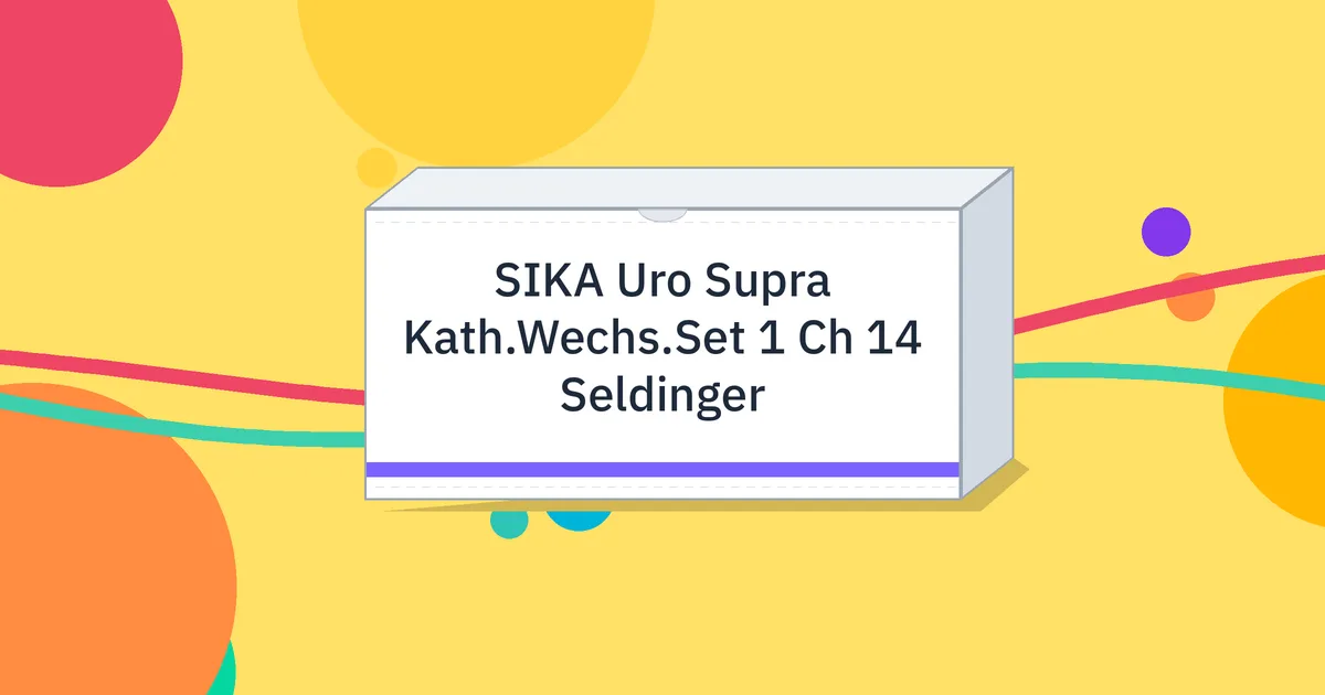 Symbolbild: Packung mit der Aufschrift SIKA Uro Supra Kath.Wechs.Set 1 Ch 14 Seldinger (PZN 03409273) – Verfügbarkeit und Bezug in Apotheken in Frankfurt am Main