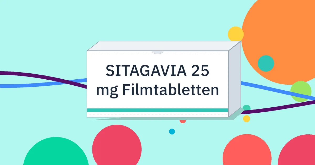 Symbolbild: Packung mit der Aufschrift SITAGAVIA 25 mg Filmtabletten (PZN 18060965) – Verfügbarkeit und Bezug in Apotheken in Frankfurt am Main
