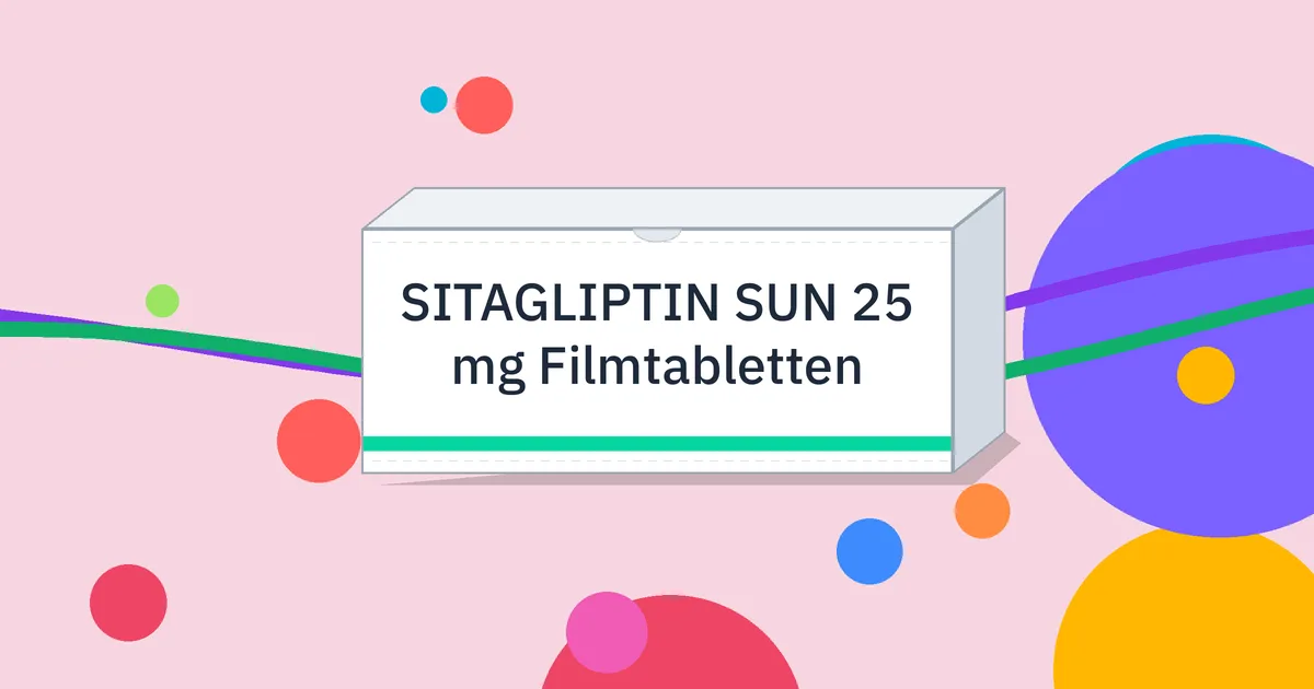 Symbolbild: Packung mit der Aufschrift SITAGLIPTIN SUN 25 mg Filmtabletten (PZN 18359351) – Verfügbarkeit und Bezug in Apotheken in Frankfurt am Main