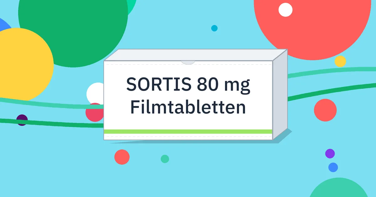 Symbolbild: Packung mit der Aufschrift SORTIS 80 mg Filmtabletten (PZN 04000126) – Verfügbarkeit und Bezug in Apotheken in Frankfurt am Main