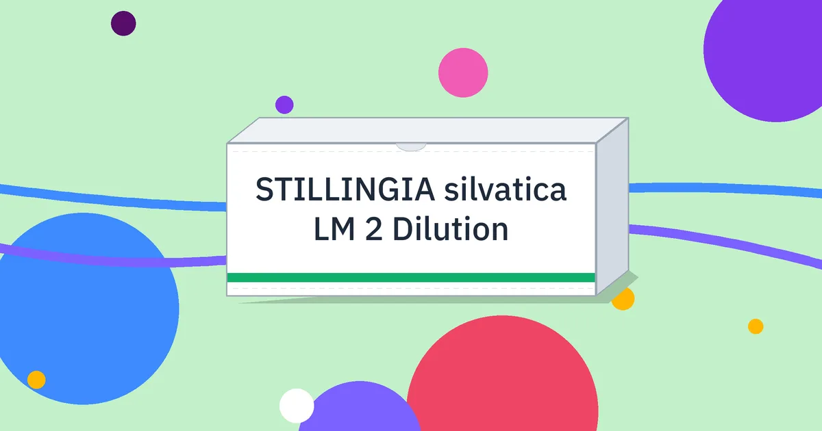 Symbolbild: Packung mit der Aufschrift STILLINGIA silvatica LM 2 Dilution (PZN 13201237) – Verfügbarkeit und Bezug in Apotheken in Frankfurt am Main