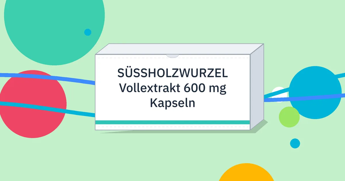 Symbolbild: Packung mit der Aufschrift SÜSSHOLZWURZEL Vollextrakt 600 mg Kapseln (PZN 10627361) – Verfügbarkeit und Bezug in Apotheken in Frankfurt am Main