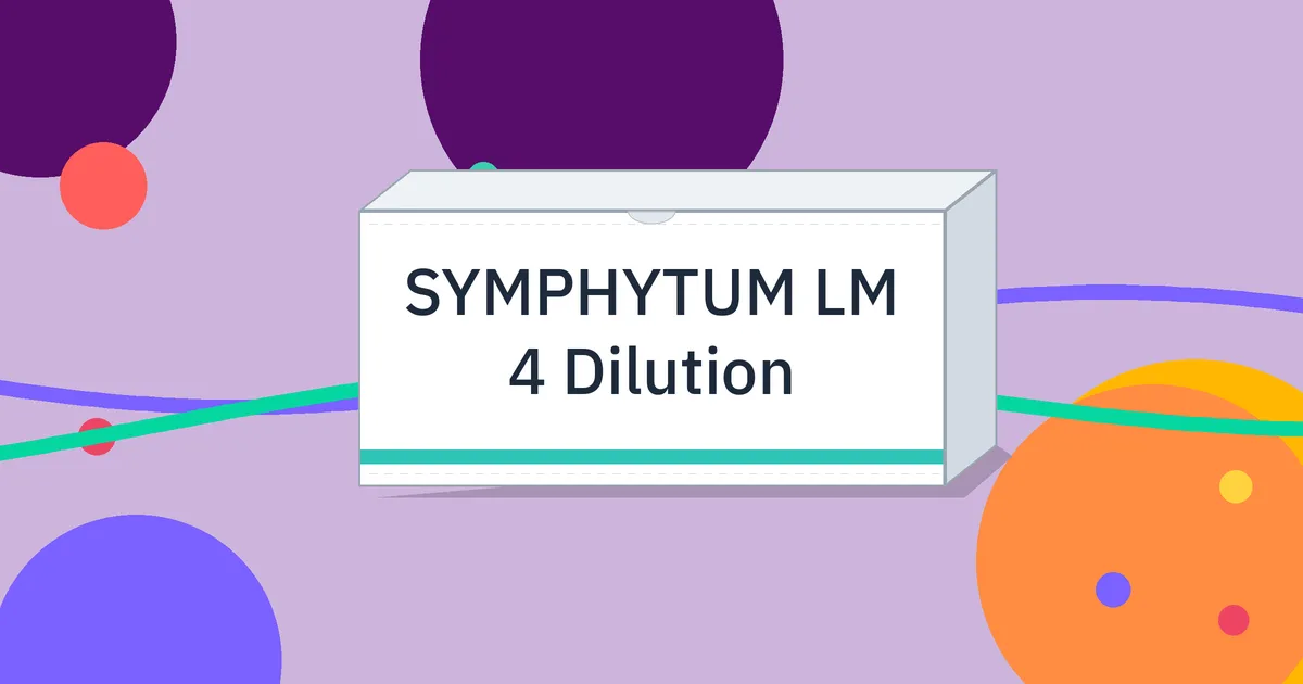 Symbolbild: Packung mit der Aufschrift SYMPHYTUM LM 4 Dilution (PZN 13211626) – Verfügbarkeit und Bezug in Apotheken in Frankfurt am Main