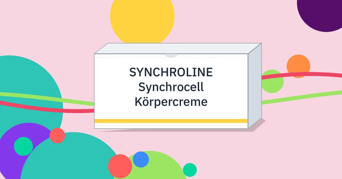 Symbolbild: Packung mit der Aufschrift SYNCHROLINE Synchrocell Körpercreme (PZN 08525914) – Verfügbarkeit und Bezug in Apotheken in Frankfurt am Main