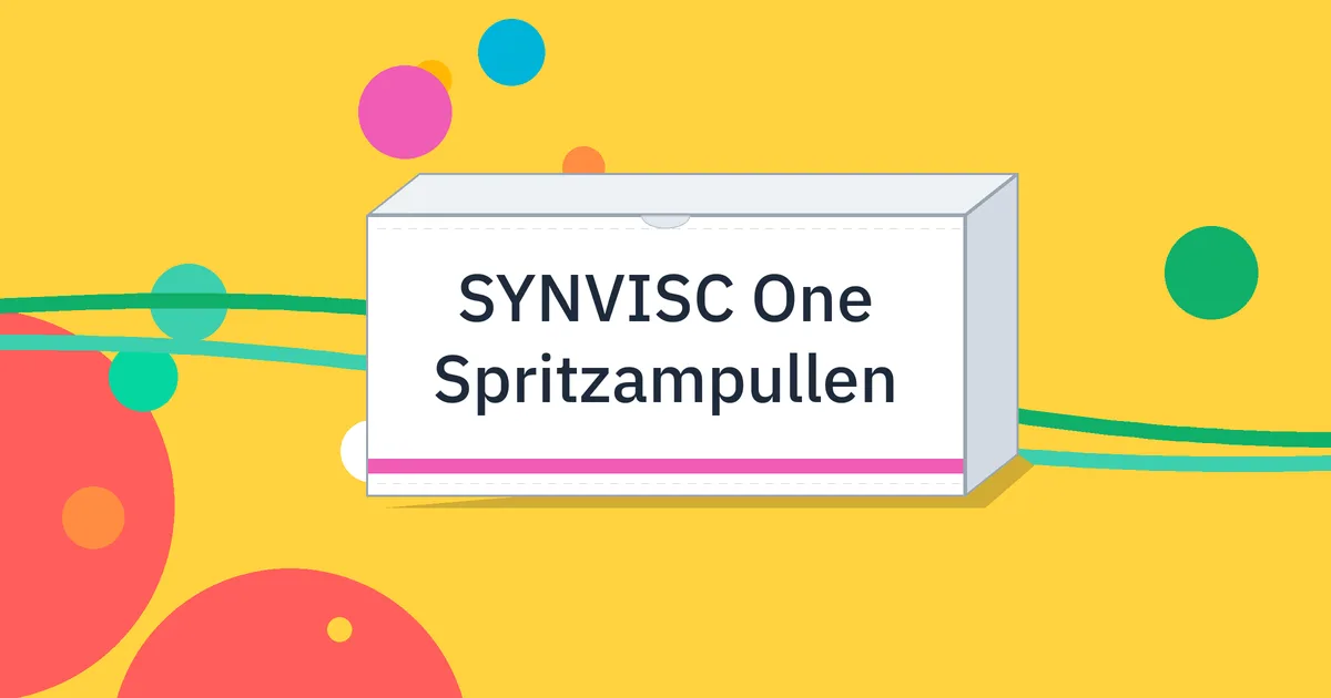 Symbolbild: Packung mit der Aufschrift SYNVISC One Spritzampullen (PZN 16154202) – Verfügbarkeit und Bezug in Apotheken in Frankfurt am Main