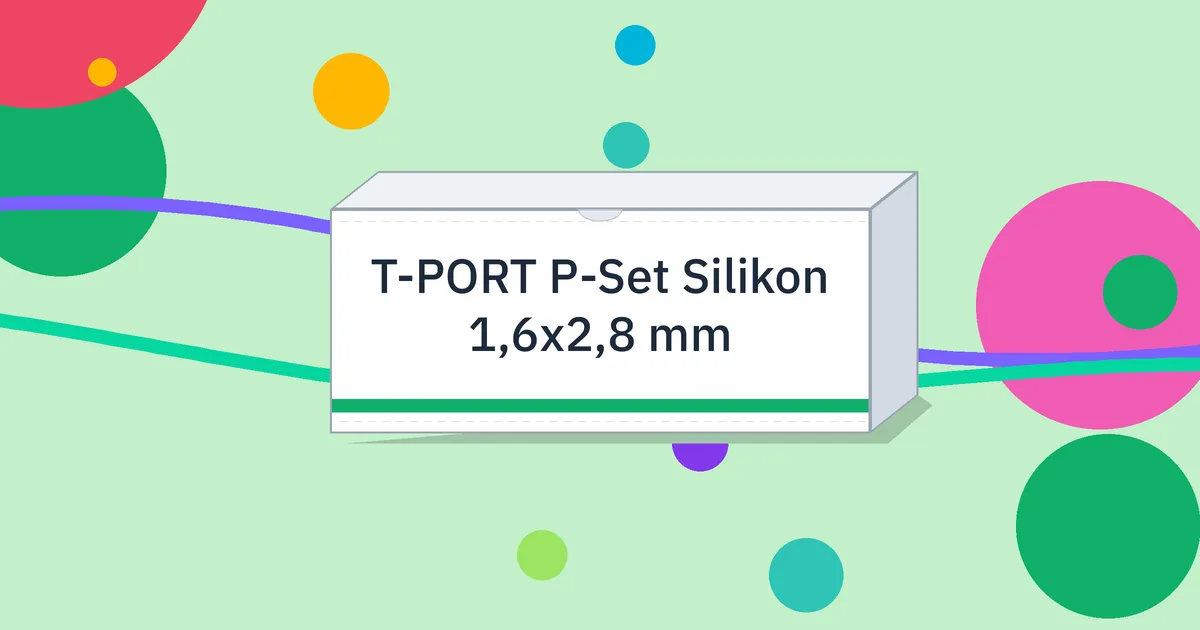 Symbolbild: Packung mit der Aufschrift T-PORT P-Set Silikon 1,6x2,8 mm (PZN 17588931) – Verfügbarkeit und Bezug in Apotheken in Frankfurt am Main