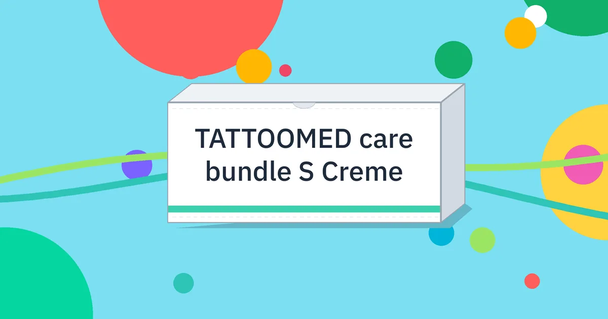 Symbolbild: Packung mit der Aufschrift TATTOOMED care bundle S Creme (PZN 19288759) – Verfügbarkeit und Bezug in Apotheken in Frankfurt am Main