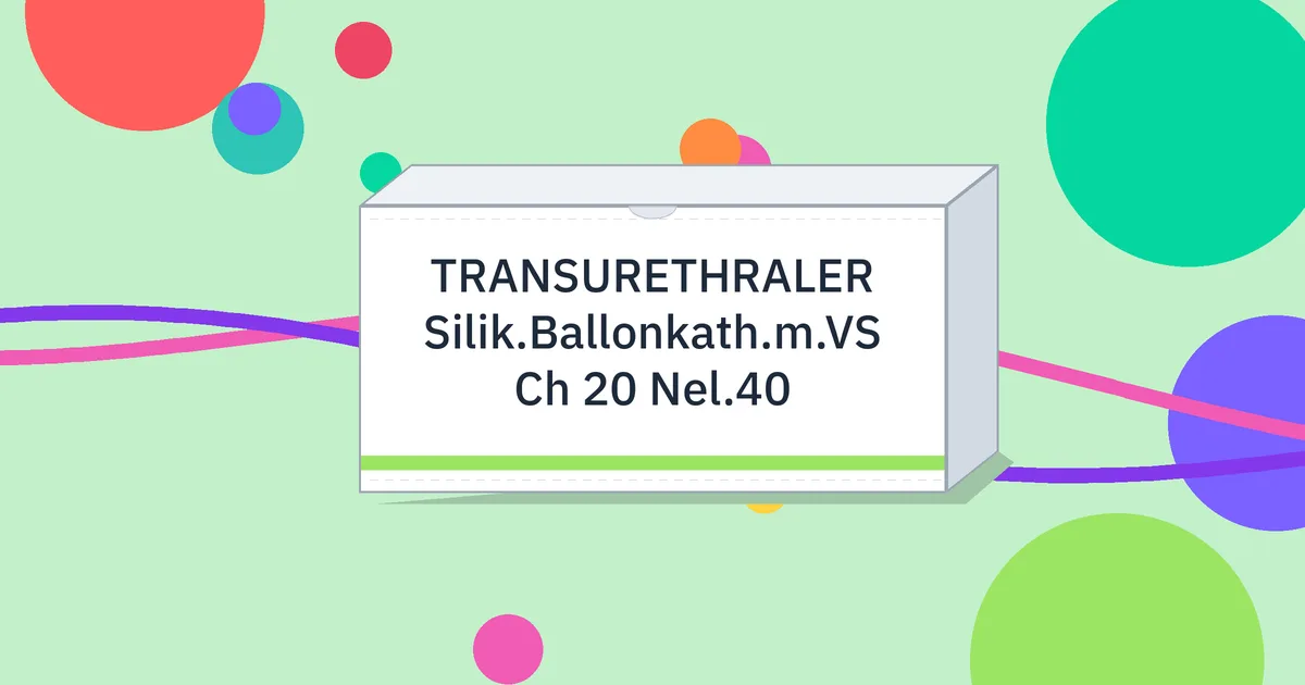 Symbolbild: Packung mit der Aufschrift TRANSURETHRALER Silik.Ballonkath.m.VS Ch 20 Nel.40 (PZN 10184998) – Verfügbarkeit und Bezug in Apotheken in Frankfurt am Main