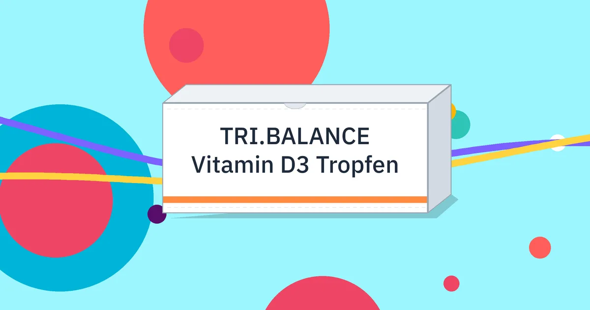 Symbolbild: Packung mit der Aufschrift TRI.BALANCE Vitamin D3 Tropfen (PZN 16329794) – Verfügbarkeit und Bezug in Apotheken in Frankfurt am Main