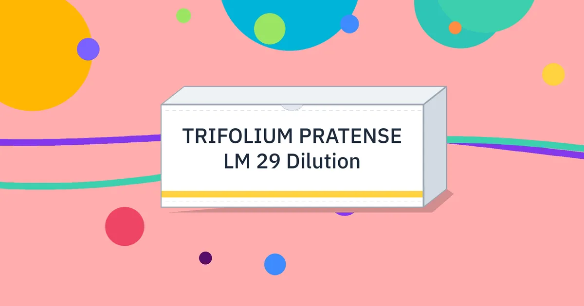 Symbolbild: Packung mit der Aufschrift TRIFOLIUM PRATENSE LM 29 Dilution (PZN 13226881) – Verfügbarkeit und Bezug in Apotheken in Frankfurt am Main