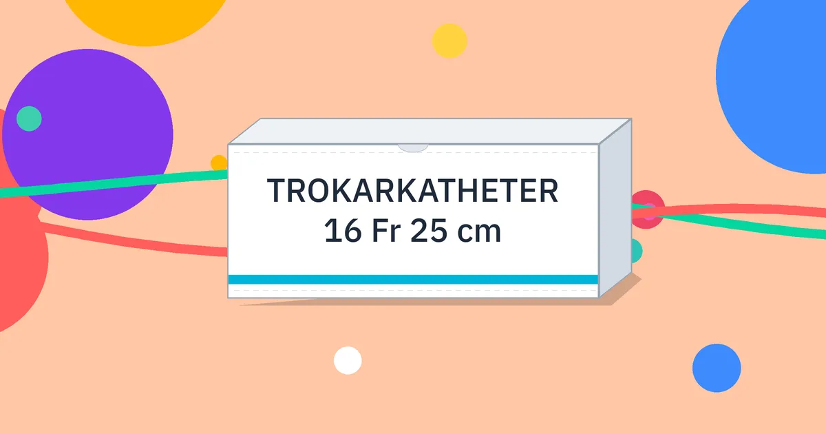 Symbolbild: Packung mit der Aufschrift TROKARKATHETER 16 Fr 25 cm (PZN 16167601) – Verfügbarkeit und Bezug in Apotheken in Frankfurt am Main