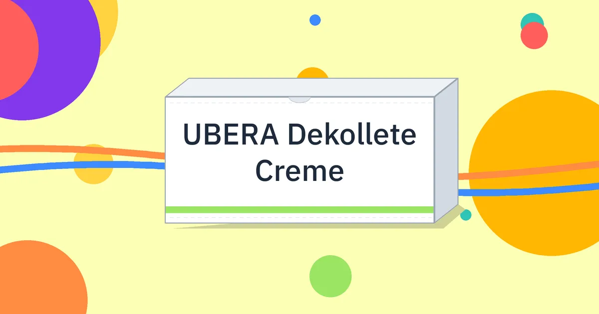 Symbolbild: Packung mit der Aufschrift UBERA Dekollete Creme (PZN 12393105) – Verfügbarkeit und Bezug in Apotheken in Frankfurt am Main