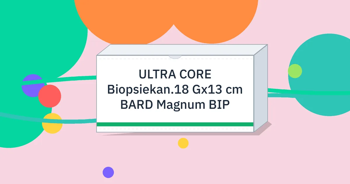 Symbolbild: Packung mit der Aufschrift ULTRA CORE Biopsiekan.18 Gx13 cm BARD Magnum BIP (PZN 04507279) – Verfügbarkeit und Bezug in Apotheken in Frankfurt am Main