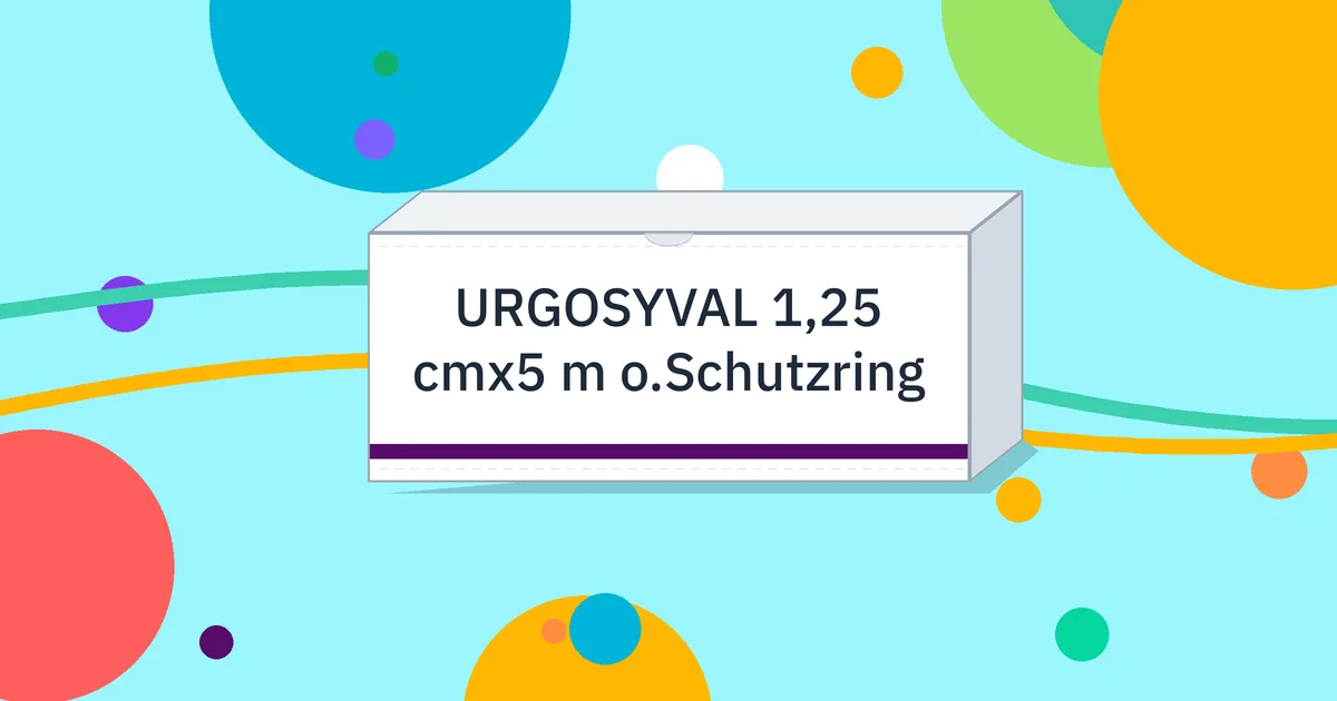 Symbolbild: Packung mit der Aufschrift URGOSYVAL 1,25 cmx5 m o.Schutzring (PZN 00299743) – Verfügbarkeit und Bezug in Apotheken in Frankfurt am Main