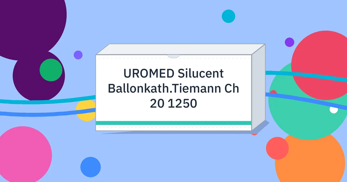 Symbolbild: Packung mit der Aufschrift UROMED Silucent Ballonkath.Tiemann Ch 20 1250 (PZN 13502074) – Verfügbarkeit und Bezug in Apotheken in Frankfurt am Main