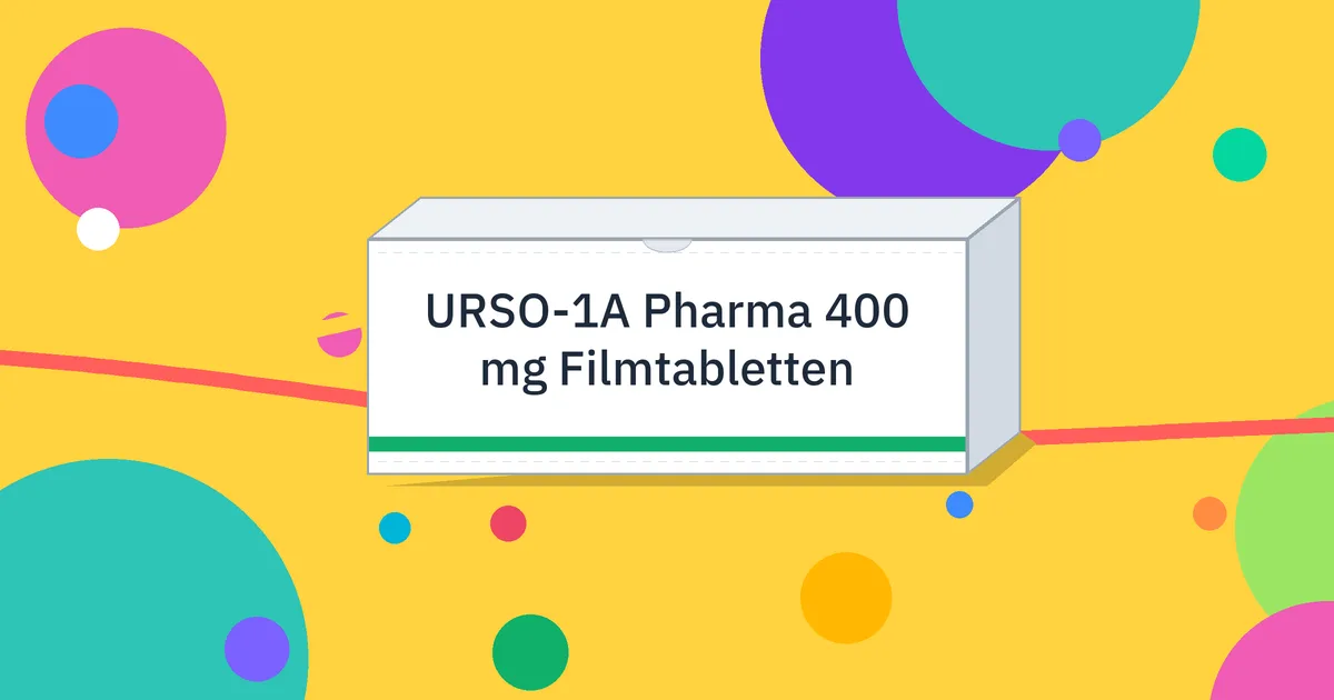 Symbolbild: Packung mit der Aufschrift URSO-1A Pharma 400 mg Filmtabletten (PZN 14162433) – Verfügbarkeit und Bezug in Apotheken in Frankfurt am Main
