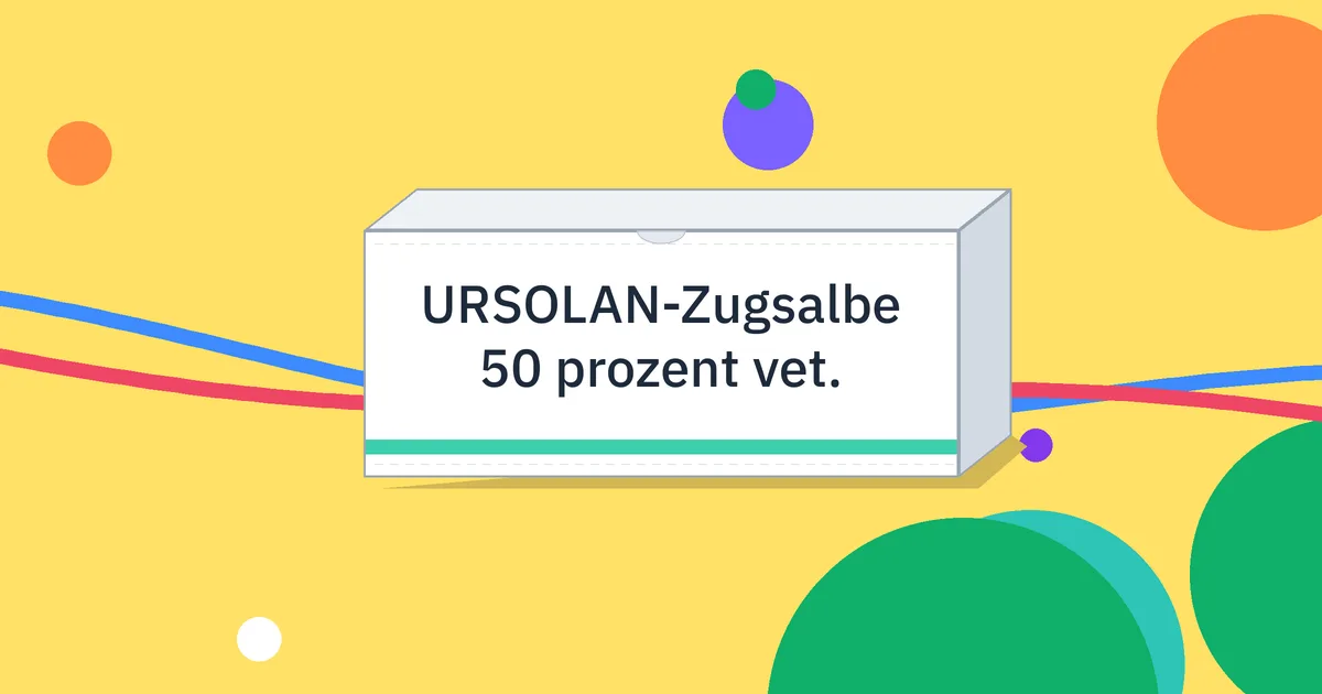 Symbolbild: Packung mit der Aufschrift URSOLAN-Zugsalbe 50 prozent vet. (PZN 16575122) – Verfügbarkeit und Bezug in Apotheken in Frankfurt am Main