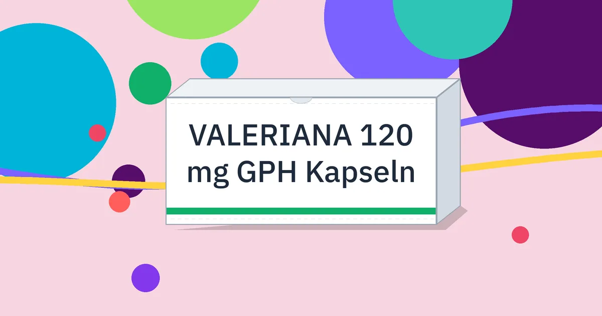 Symbolbild: Packung mit der Aufschrift VALERIANA 120 mg GPH Kapseln (PZN 09749283) – Verfügbarkeit und Bezug in Apotheken in Frankfurt am Main