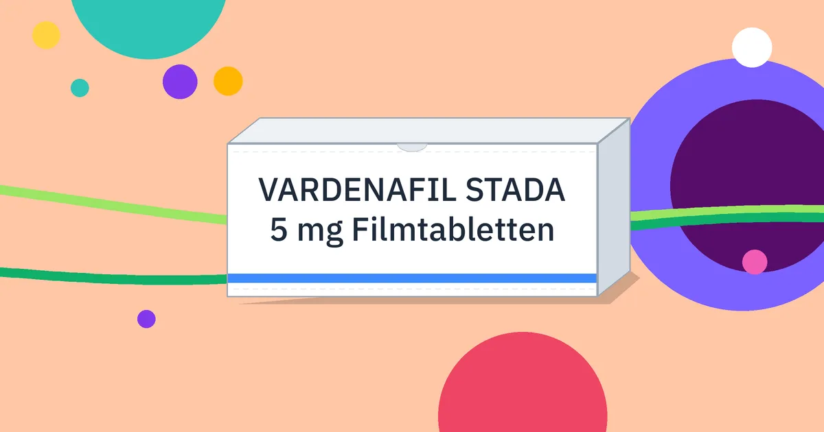 Symbolbild: Packung mit der Aufschrift VARDENAFIL STADA 5 mg Filmtabletten (PZN 14053649) – Verfügbarkeit und Bezug in Apotheken in Frankfurt am Main
