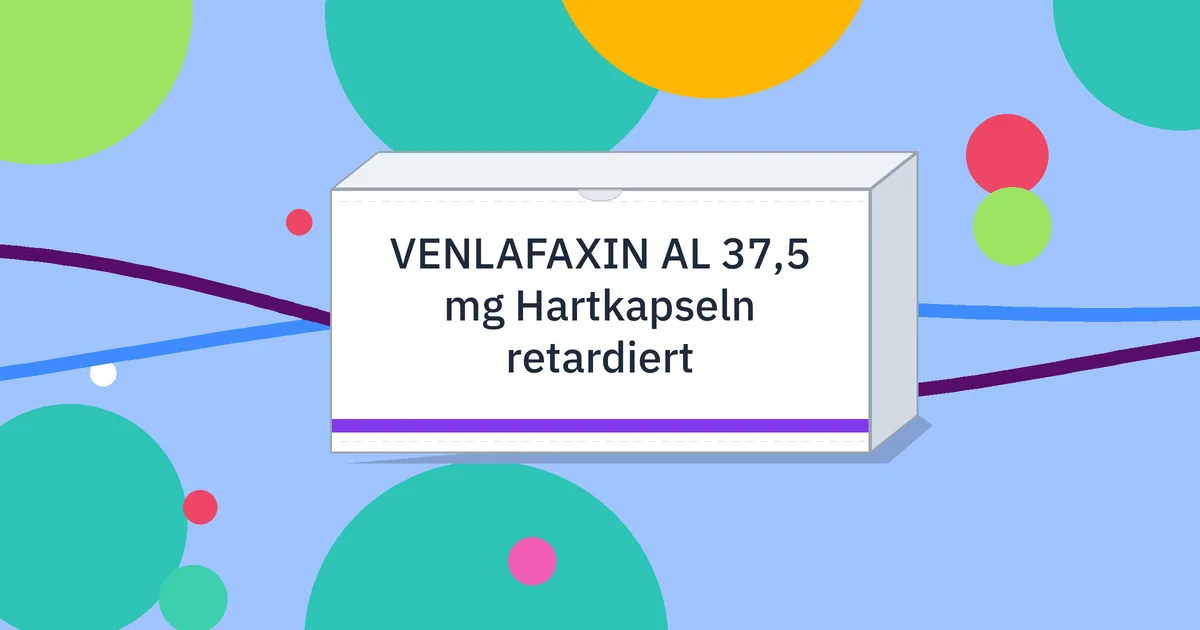 Symbolbild: Packung mit der Aufschrift VENLAFAXIN AL 37,5 mg Hartkapseln retardiert (PZN 13572548) – Verfügbarkeit und Bezug in Apotheken in Frankfurt am Main