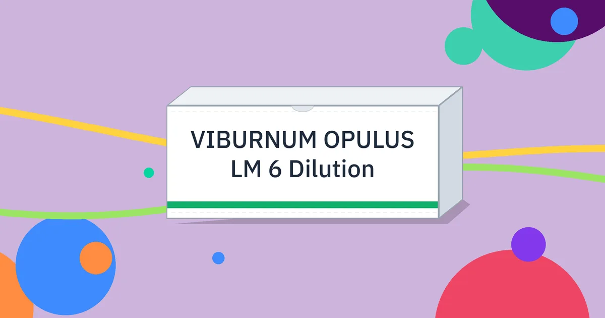 Symbolbild: Packung mit der Aufschrift VIBURNUM OPULUS LM 6 Dilution (PZN 13270729) – Verfügbarkeit und Bezug in Apotheken in Frankfurt am Main